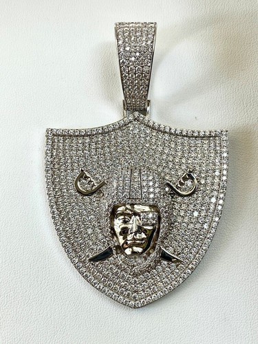 3Ct Round Lab Created Diamond Men's Pirate Medallion Pendant 925 ...