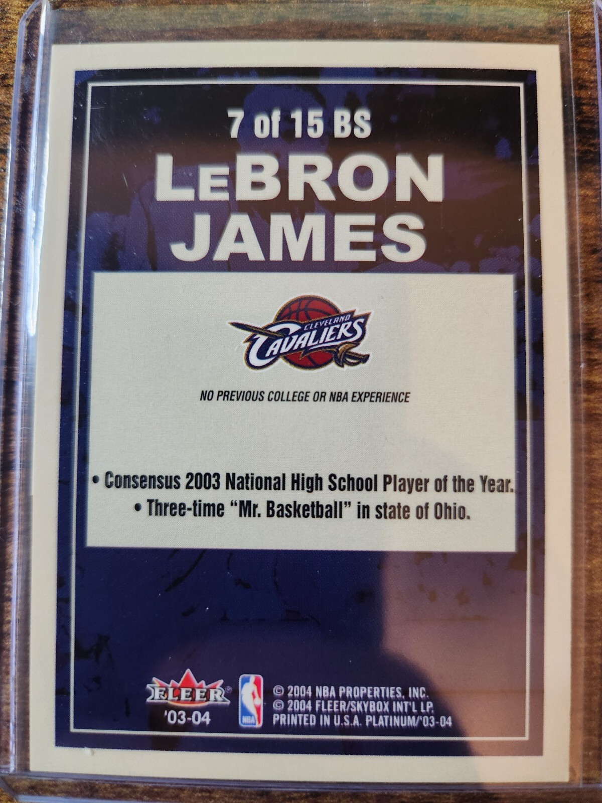 2003-04+Fleer+Platinum+-+Big+Signs+%237+BS+LeBron+James+%28RC%29 for ...