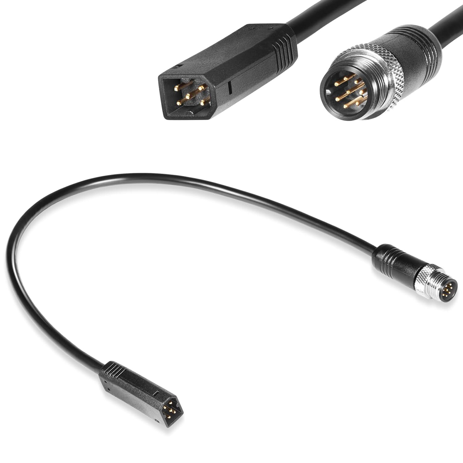 720074-12 AS EC QDE 12 Ethernet Adapter Cable for Humminbird Helix 8/9 ...