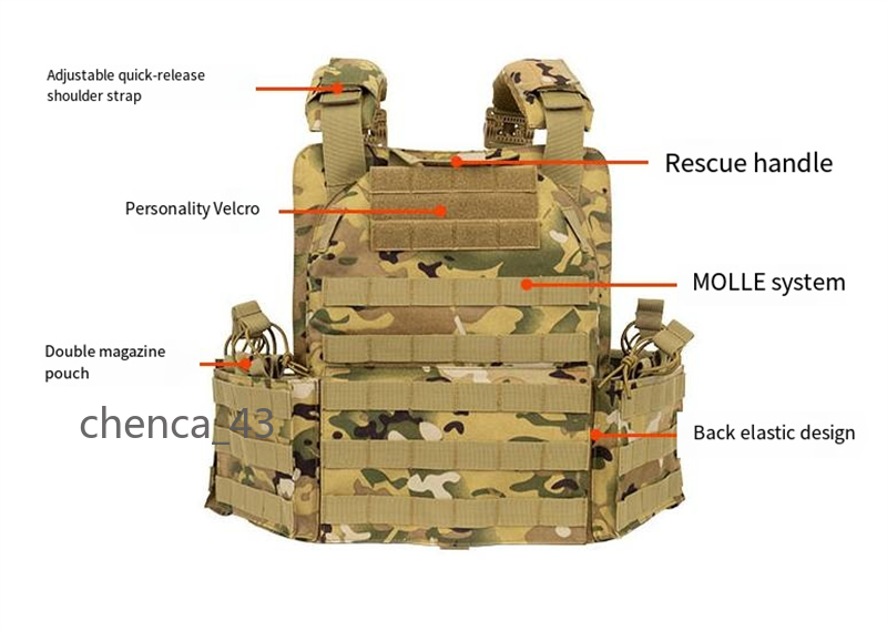 Tactical Vest Bulletproof Protective Vest Multifunctional Outdoor ...
