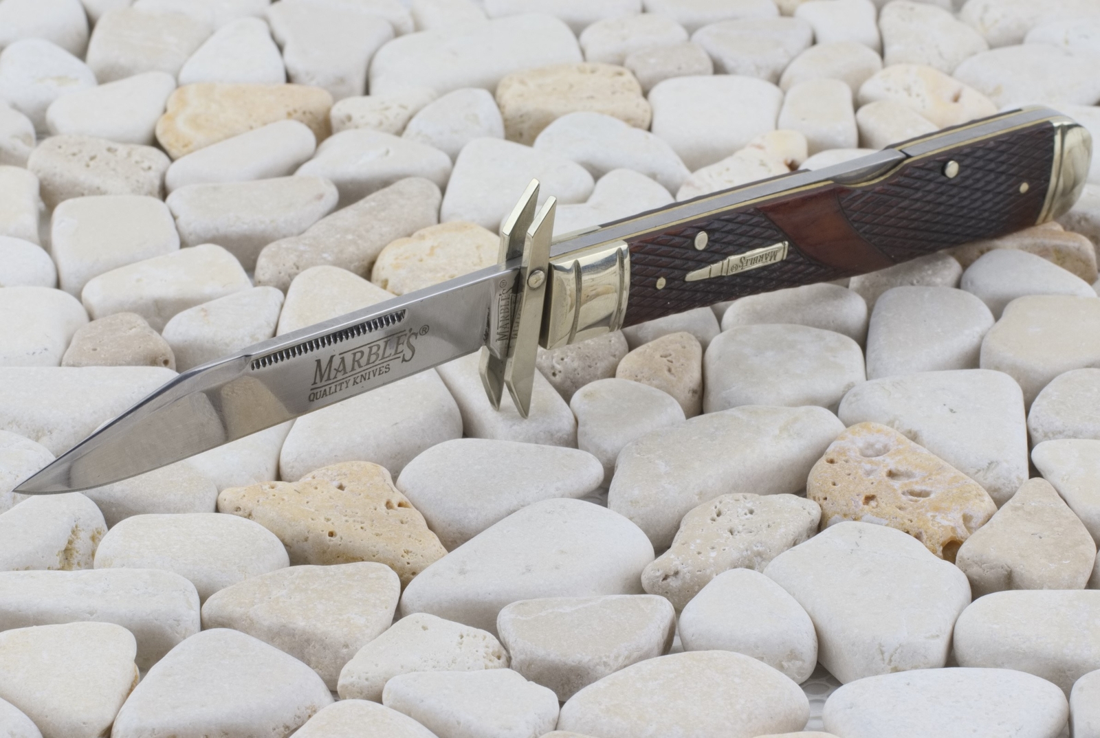 Marbles Swing Guard Large Lockback Folding Knife Brown Bone Handle ...