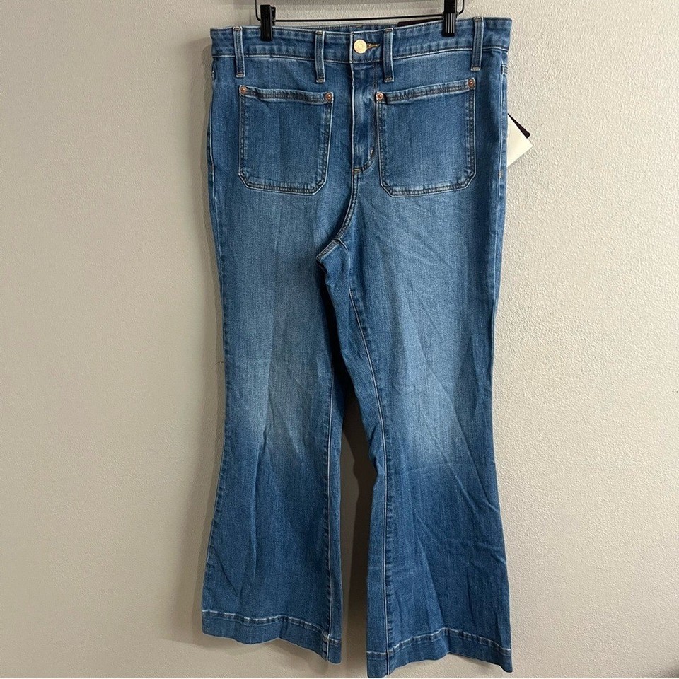 AVA & VIV high rise fitted hip & thigh flare jeans SZ 16. no gap ...