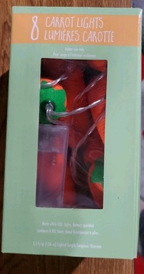 8 Carrot Lights Easter Spring Battery Operated | eBay