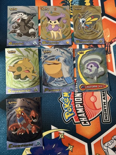 Topps 2003 Pokemon Advanced Foil lot of 7. Aggron & more. Read ...
