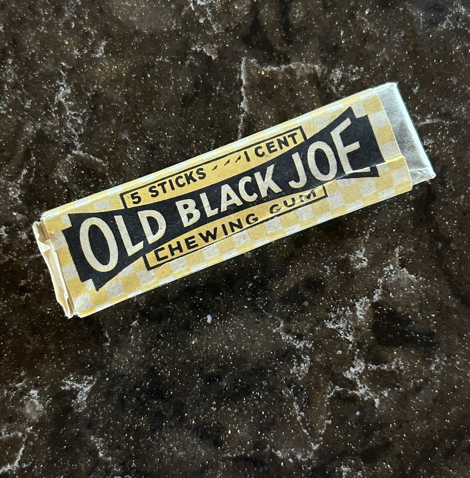 Vintage 1930's OLD BLACK JOE 1¢ Chewing Gum Package - 5 Sticks - Larson ...