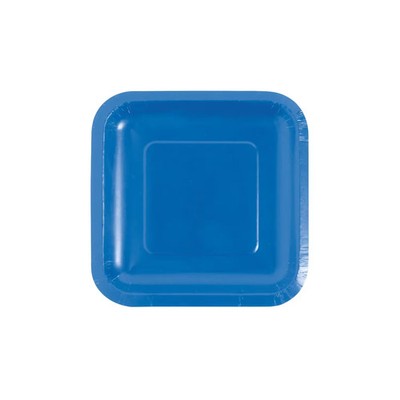 Royal Blue Square Paper Dessert Plates - 24 count | eBay