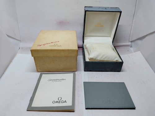 VINTAGE GENUINE OMEGA Seamaster Speedmaster watch box case gray ...