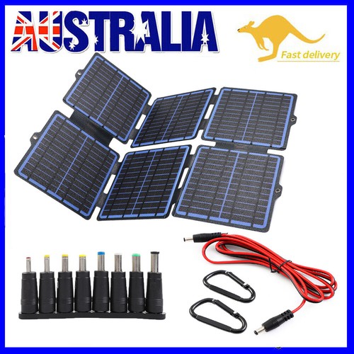 30W 12V ETFE Solar Panel Mat Flexible Folding Camping Power With 1 in ...