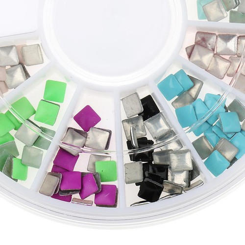 3D Nail Art DIY Decoration Stickers Square Rivet Shaped | eBay Australia