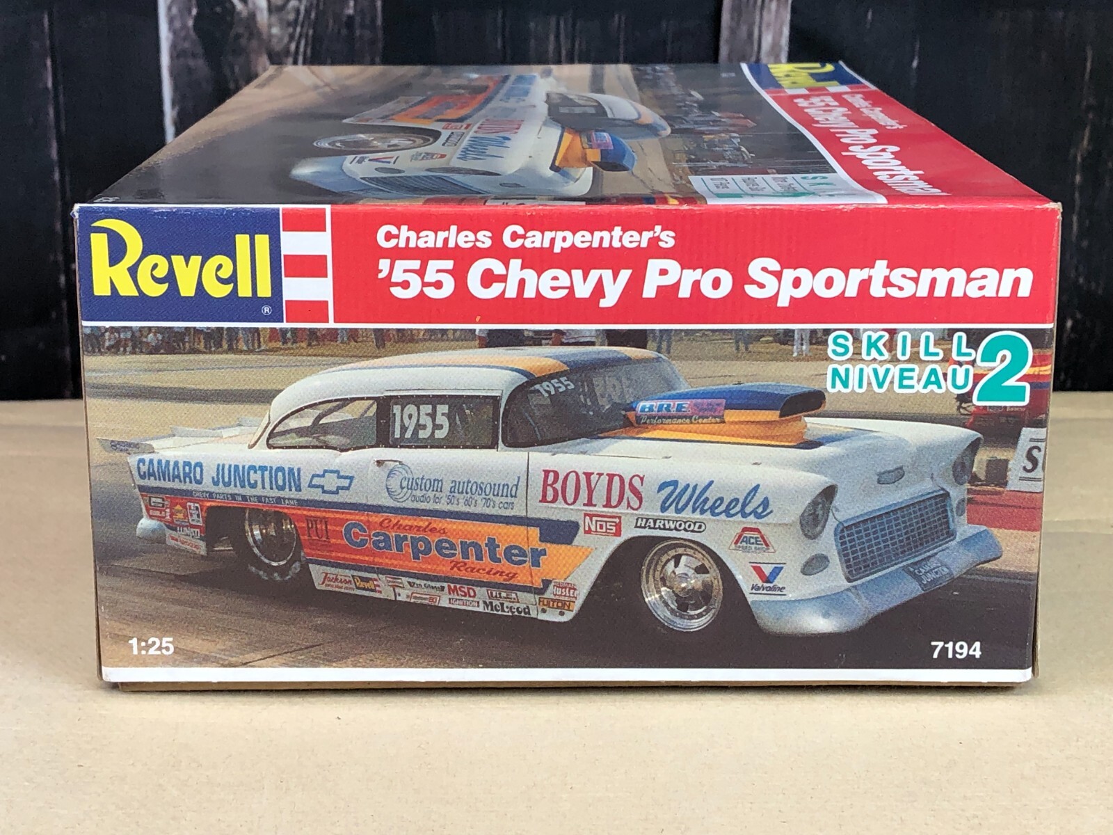 OPEN BOX 1991 Revell 1:25 Model Kit Charles Carpenter's '55 CHEVY PRO ...