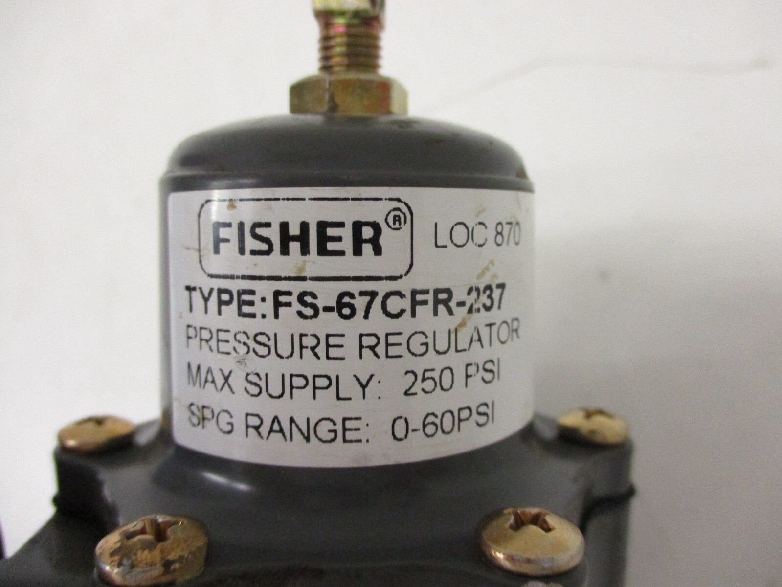 FISCHER PRESSURE REGULATOR FS-67CFR-237 MAX 250PSI for sale online | eBay