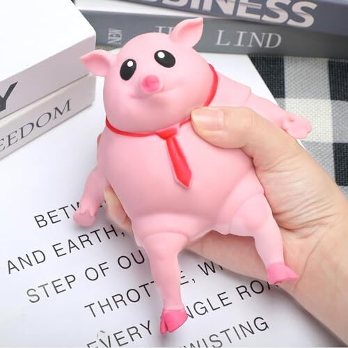 Stretchy Glue-Sand Filled Rubber Pig, Latex Piglet Soft Decompression ...
