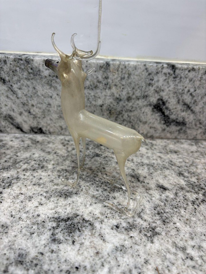 Vintage Mercury Glass Deer Figurines germany 3 Stag Reindeer Decor RARE ...