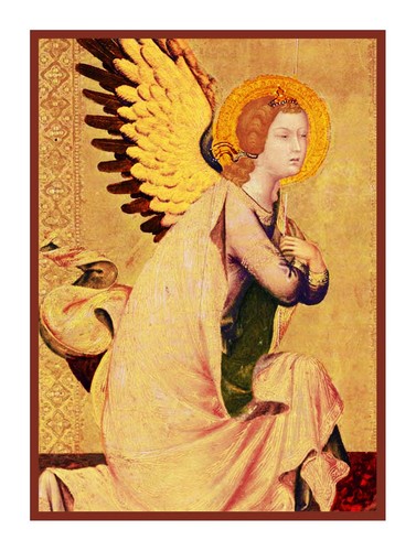 Simone Martini's The Angel from the Annunciation Counted Cross Stitch ...