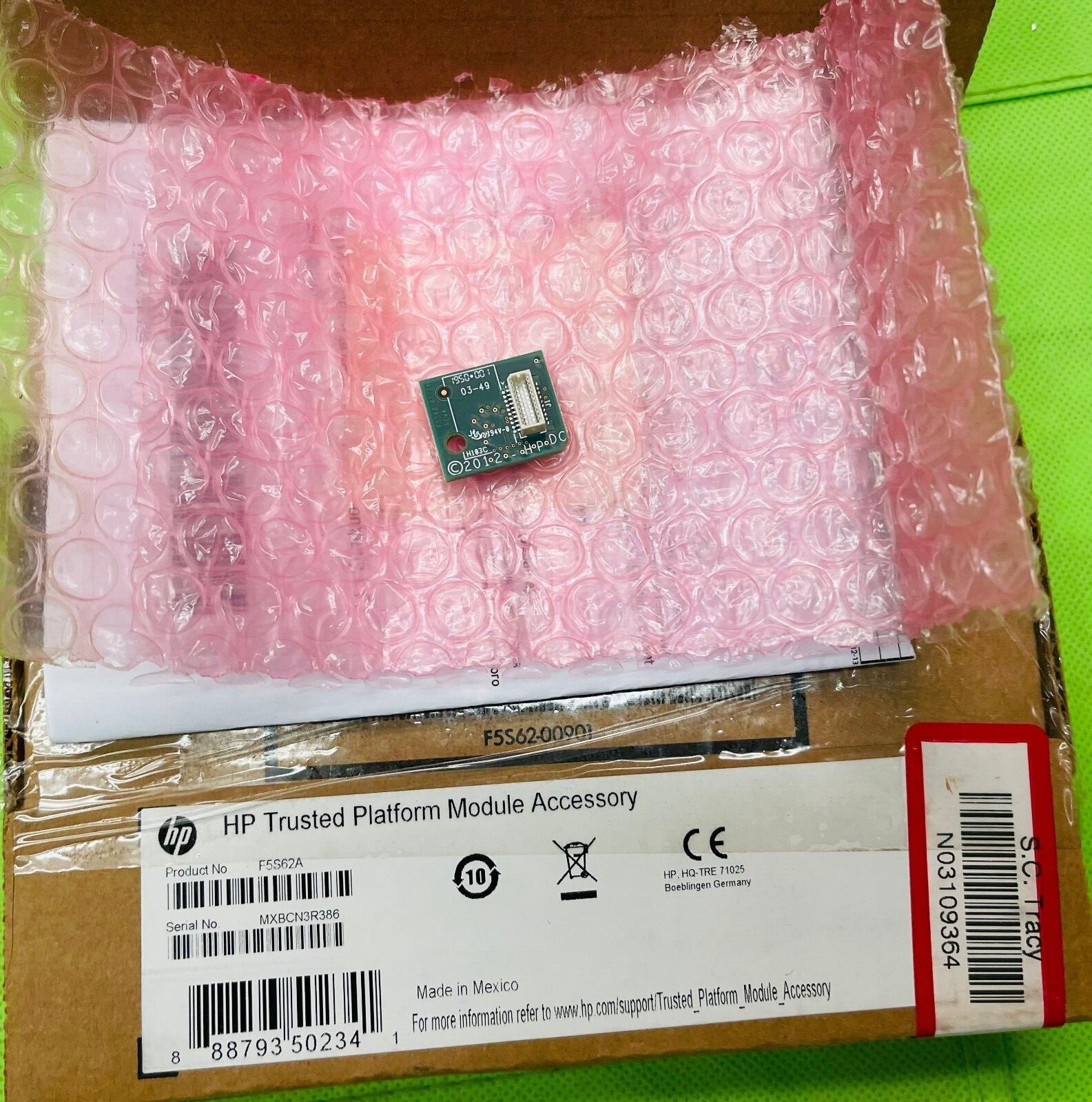 Genuine HP F5S62A HP Trusted Platform Module Print Accessory ...