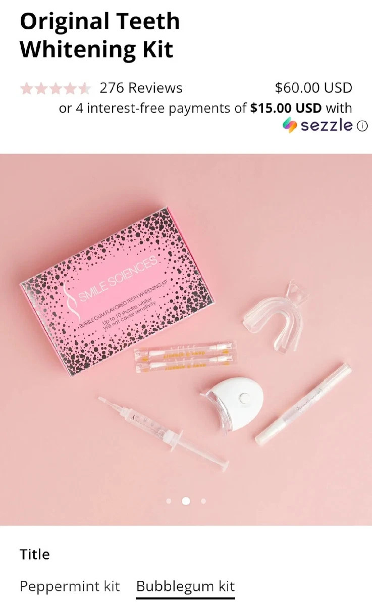 PearlBar Premium 32-Light LED Advanced Teeth Whitening Kit, 47% OFF