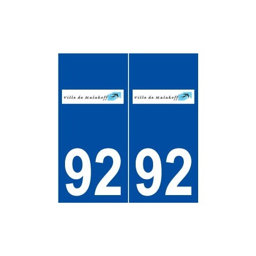 92 Malakoff logo autocollant plaque stickers ville | eBay