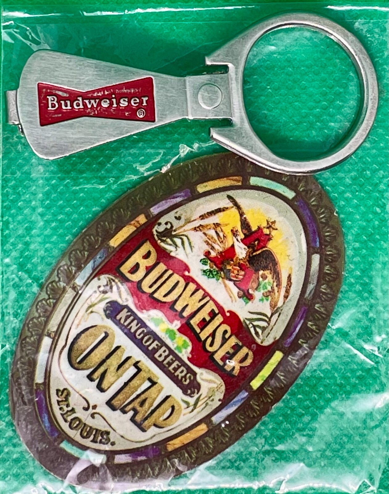 Vintage Old School Budweiser Beer Can Pull Tab Tie Ba… - Gem