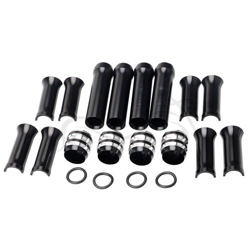 Black Aluminum Pushrod Tube Cover For Harley Softail Electra Street ...