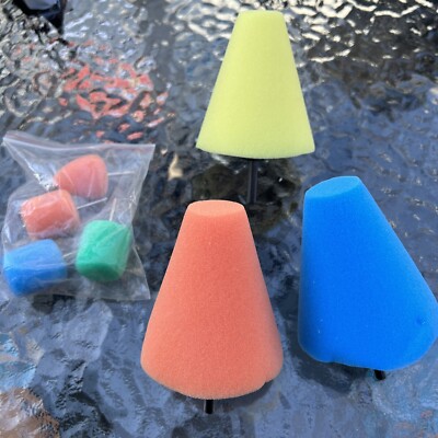 New 7 Pack Wheel Buffing Sponge Drill Buffing Cone Shaped Sponges | eBay