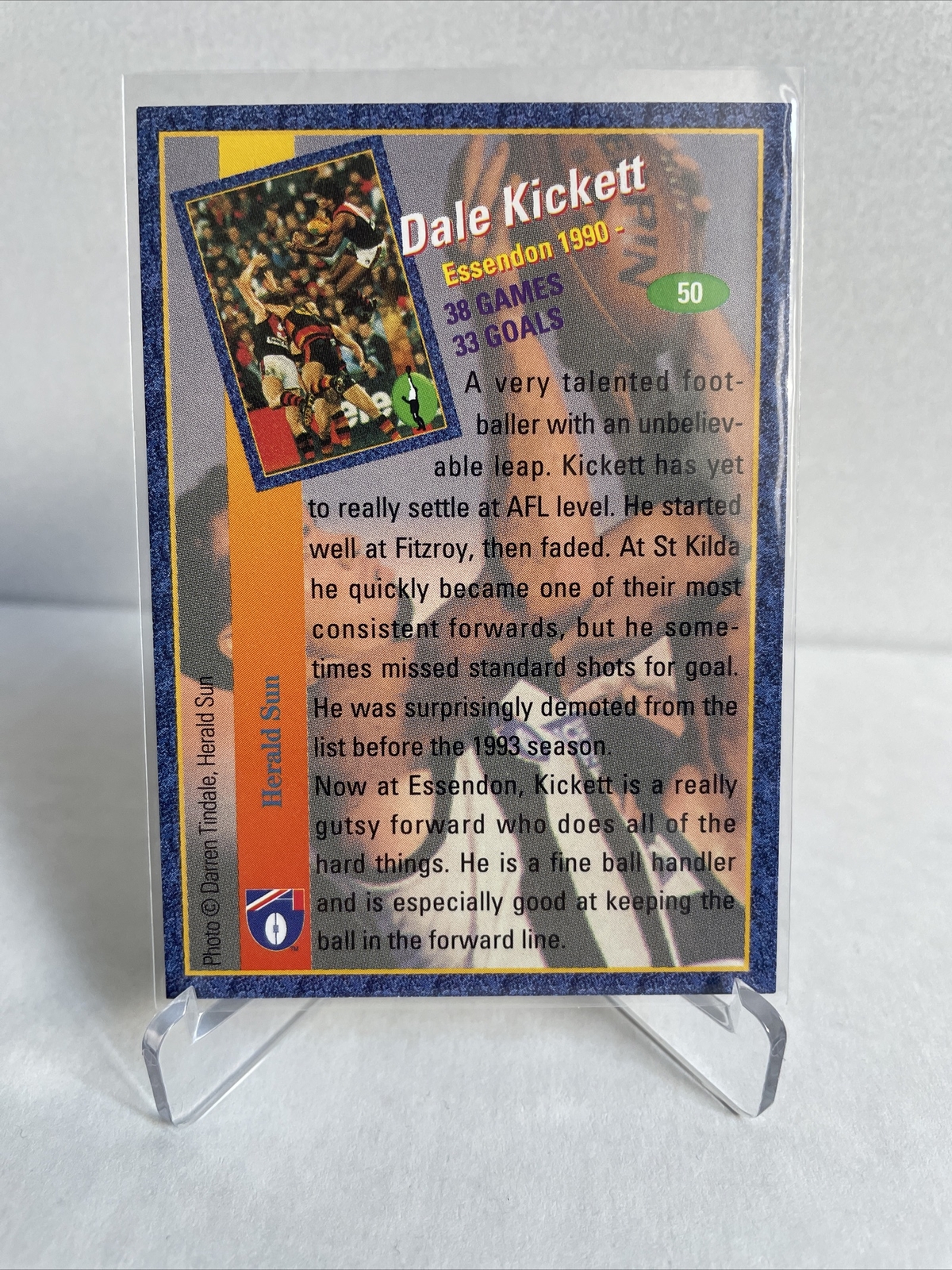 1994 AFL Cazaly Classics DALE KICKETT Essendon Bombers | eBay Australia