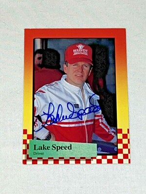 Lake Speed 1989 MAXX VINTAGE NASCAR WINSTON CUP #83 LEGEND autographed ...