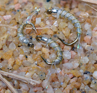 Glass Bead Zebra White Nymph Midge Fly Mustad Signature Hooks - 12 ...