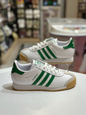 adidas Samoa Green Mens Womens Leather Sneakers Multiple Sizes ...