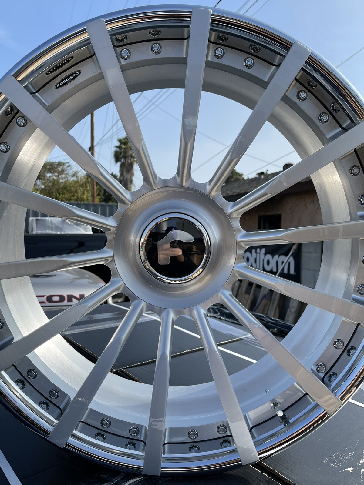 24x9-10 STAGGERED FORGIATO PIATTO ECL XL CAP FORGIS BRUSH FACE & CHROME ...