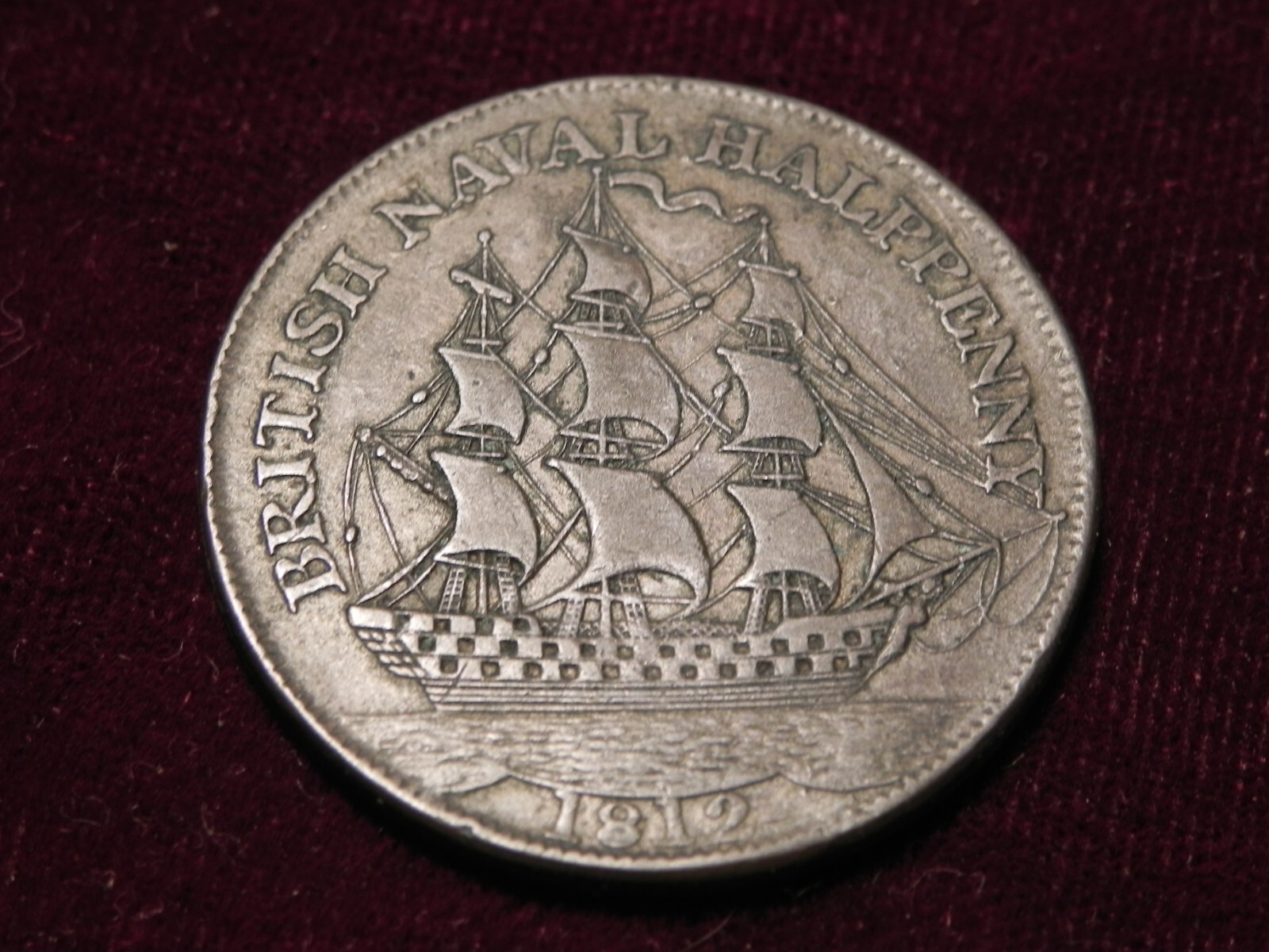 British Naval Halfpenny Token - 1812 - England Expects Every Man to Do ...