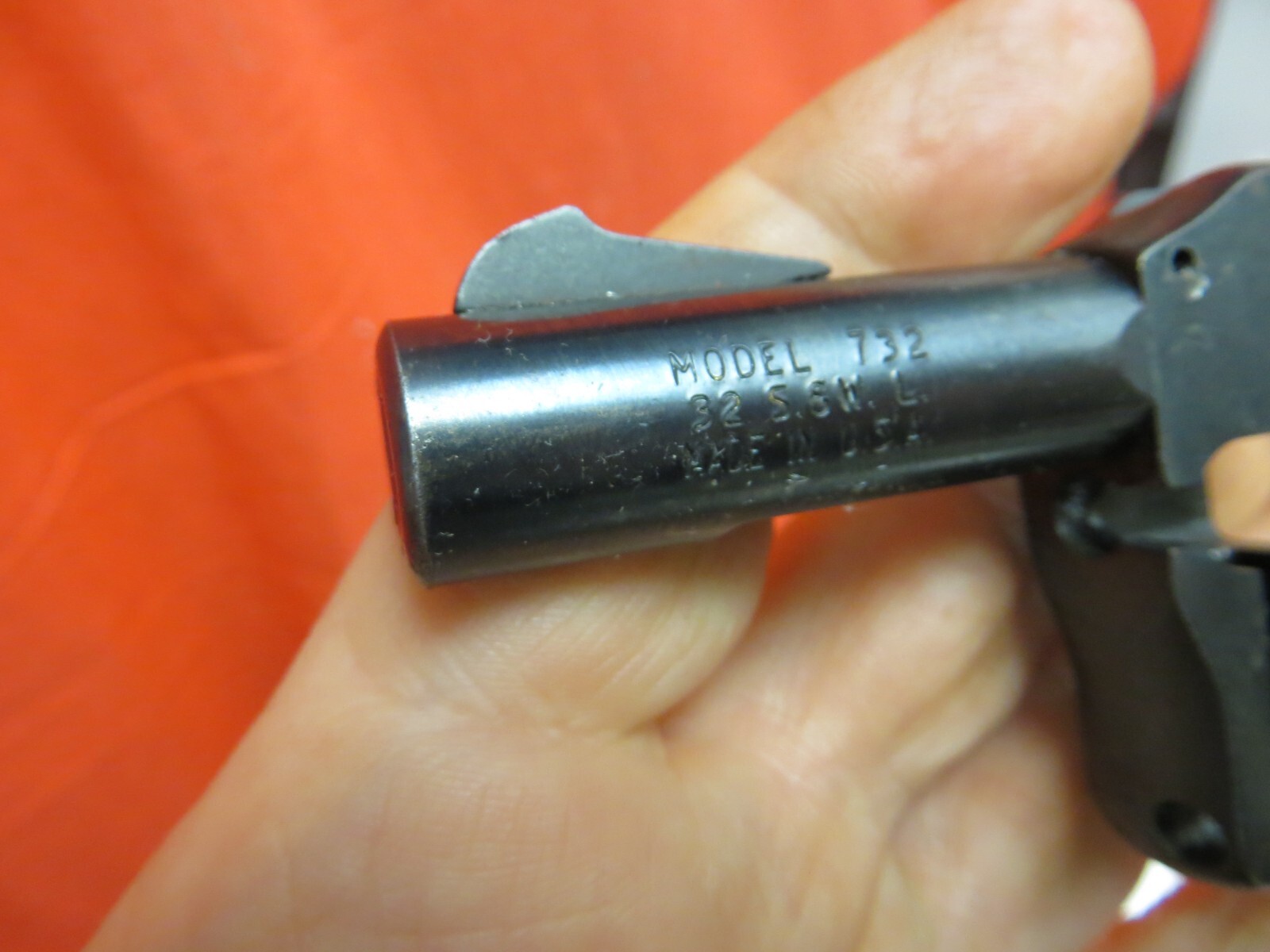 VINTAGE H&R MODEL 732 .32 S&W LONG - REVOLVER CYLINDER, BARREL, GRIPS ...