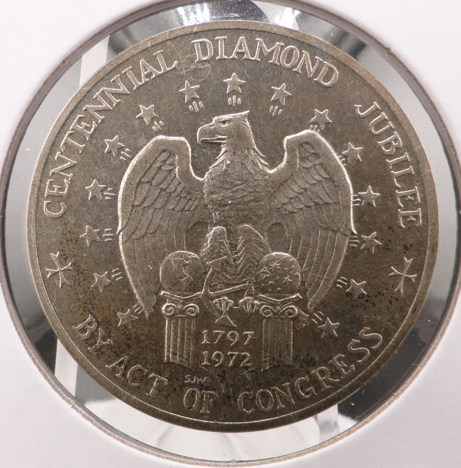 1972 P Centennial Diamond Jubilee US Navy Constellation Ship Silver ...