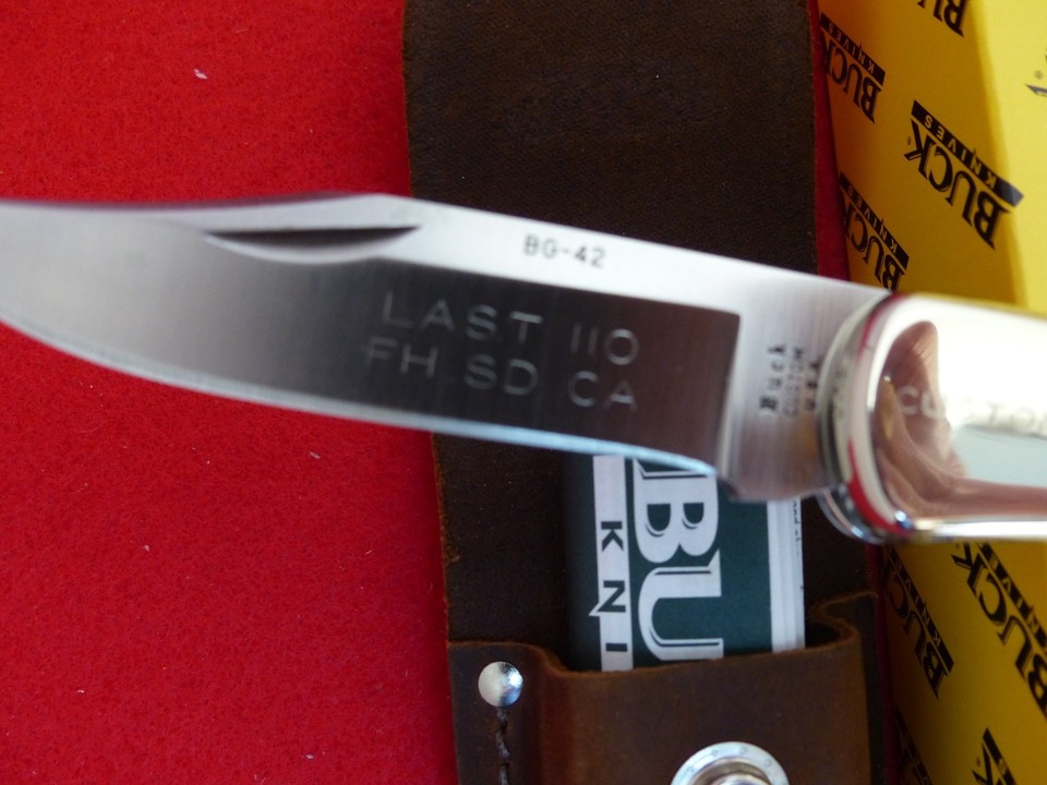 Buck USA 110 Custom Shop PF 1st STAG BG42 lockback knife-Last 110 SD ...