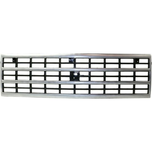 Grille For 1989 Chevrolet R2500 Cheyenne 6.2L V8 Silver Shell With Gray ...