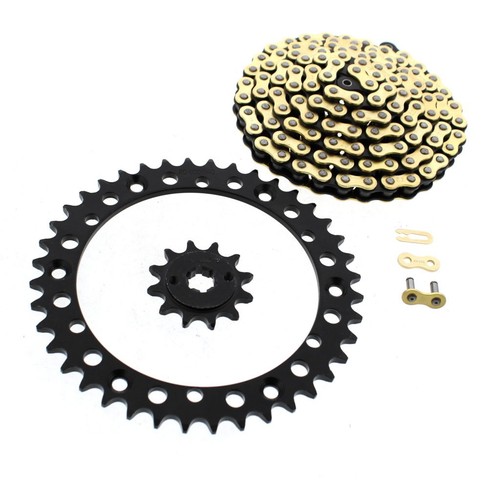 CZ Gold MX Chain & Black Sprocket 12/40 92L fits 2000 - 2003 Yamaha 200 ...