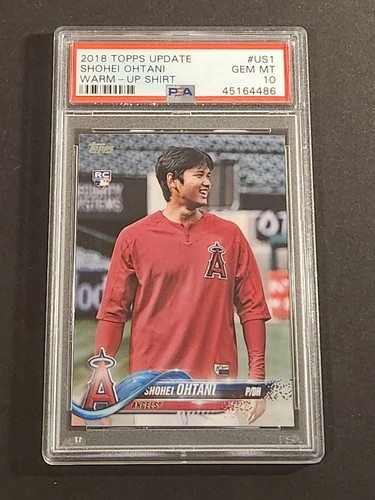 2018 Topps Update Shohei Ohtani #US1 WARM-UP SHIRT RC ROOKIE PSA 10 | eBay