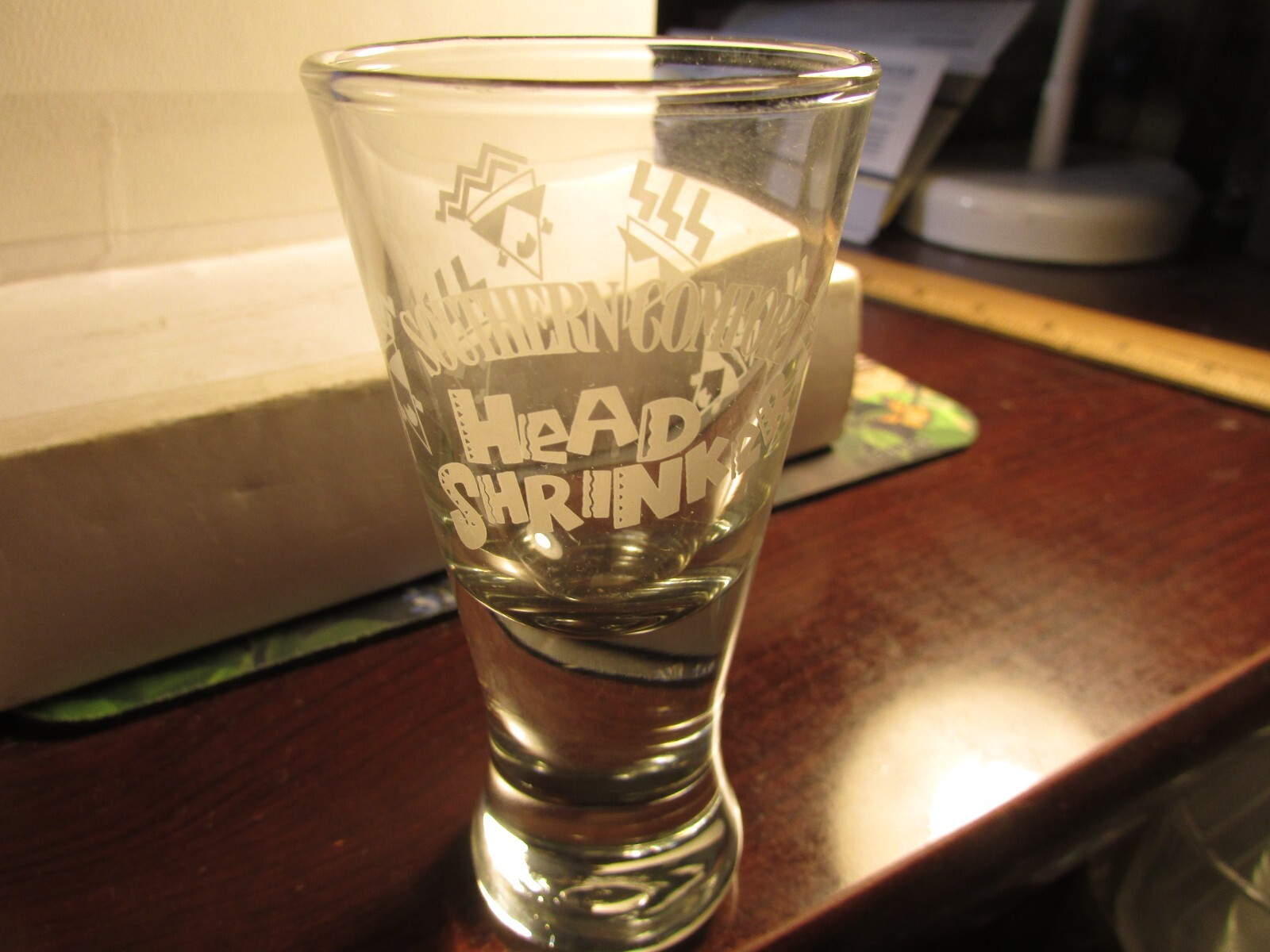 Southern Comfort " Head Shrinker " 4" tapered shooter Shot Glass -new ...