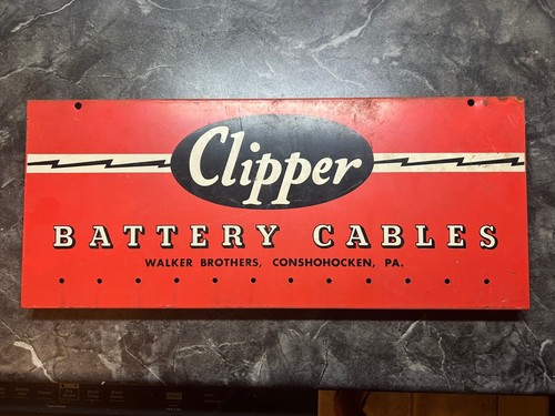 Vintage Clipper Battery Cables Advertising Product Display Sign | eBay
