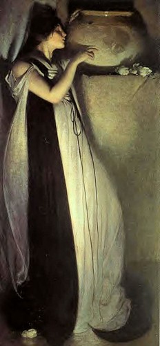 Oil painting Abbott Handerson Thayer - isabella and the pot of basil no ...