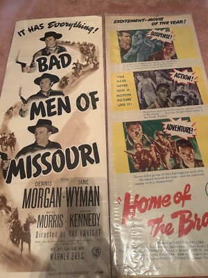 Vintage Movie Poster Lot of 2 Inserts | eBay