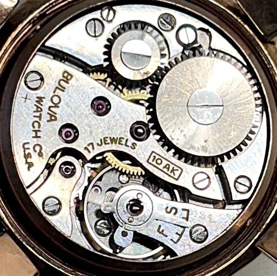 Vintage Bulova WW2 Era 10k Rose Gold RGP Mens Dress Watch 17J 10AK 1943 ...