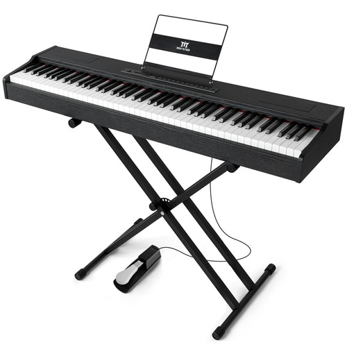 Full Size 88 Key Weighted Digital Piano Hammer Action Keyboard w/Pedal ...