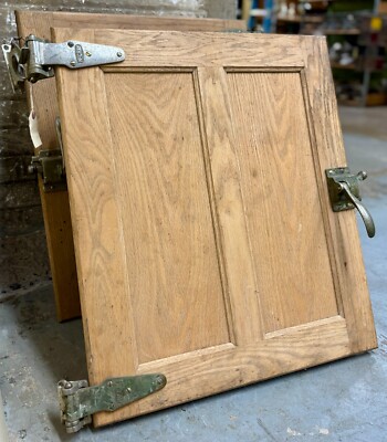 Antique Ice Box Door, Solid Oak with Original McCray Hardware, 28.25"H ...