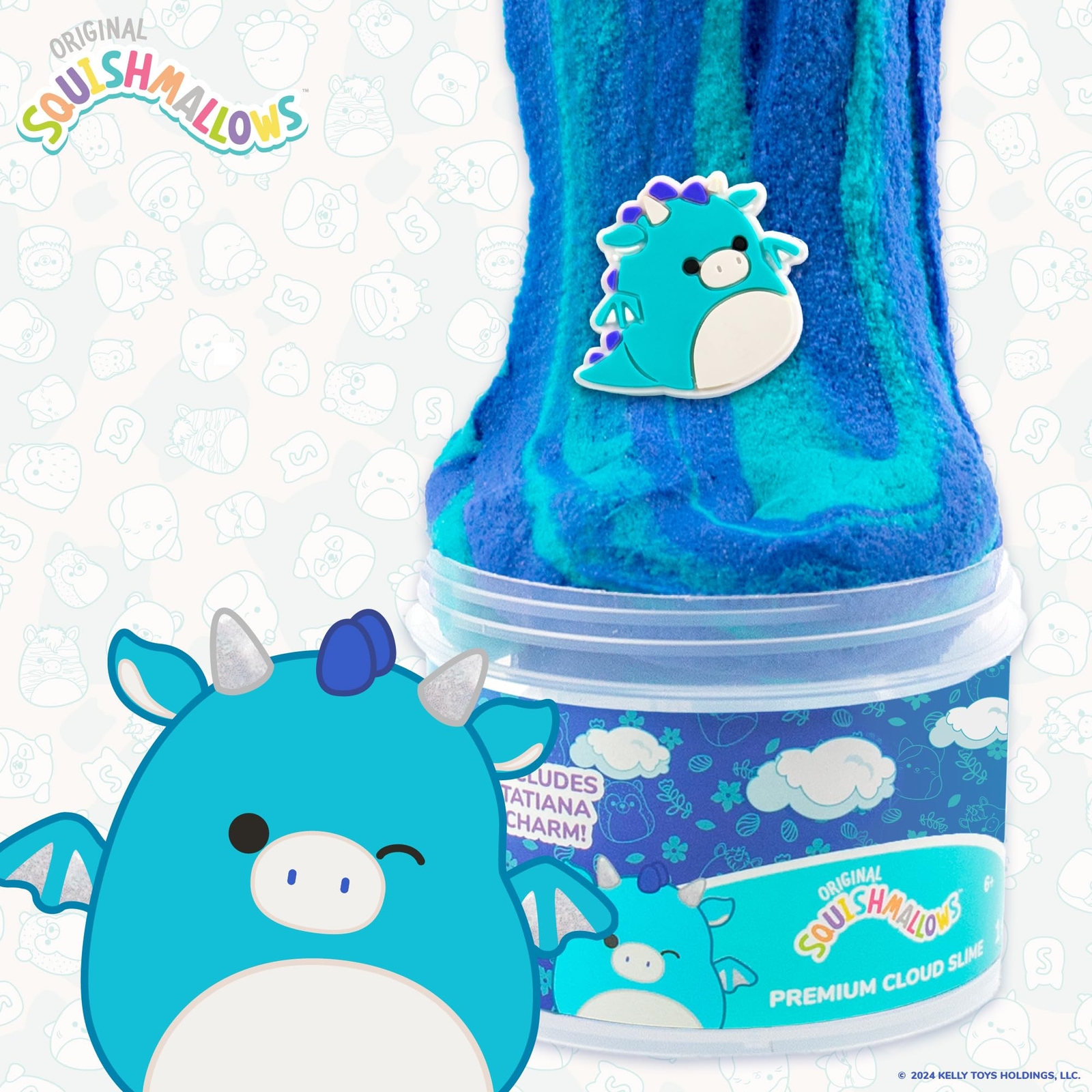 Fluffy Cloud Slime Blue Raspberry Scented Pre-Made Kids Slime with Add ...