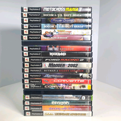 Sony Playstation 2 PS2 Game Bundle Lot 20 Some CIB Some Disk Scratches ...