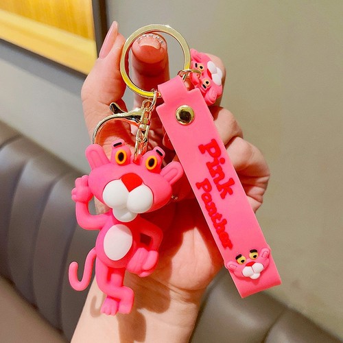 Able Cartoon Pink Panther Keychain For Car Bag Accessories Creative Student | eBay Australia