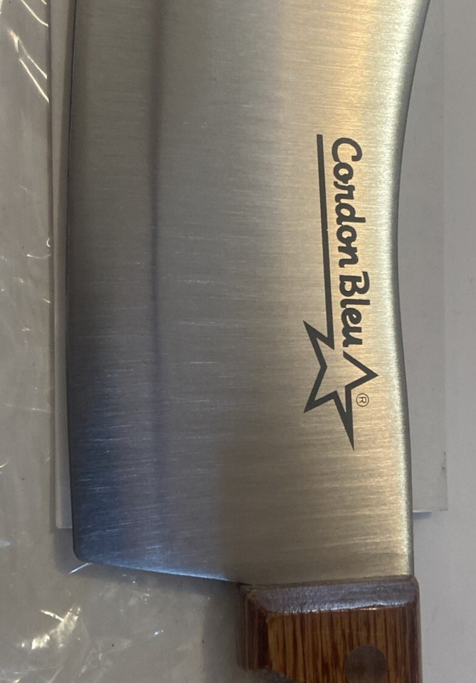 NEW VINTAGE CORDON BLEU HIGH CARBON NO STAIN STEEL 6” BUTCHER CLEVER ...