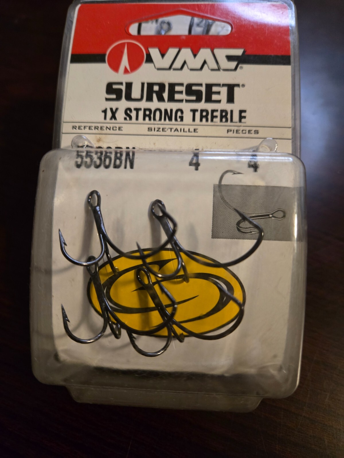 New in package! VMC Sureset 1X Strong Treble Hooks, Size 4, 4-pack | eBay