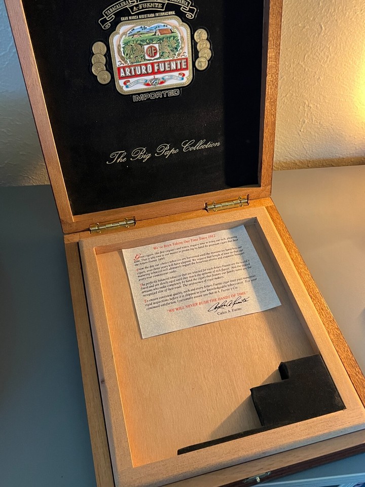 Arturo Fuente Opus X BIG PAPO Empty Wooden Cigar Box - RARE | eBay