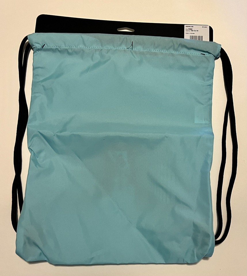 Nike drawstring backpack bag new blue/aqua | eBay